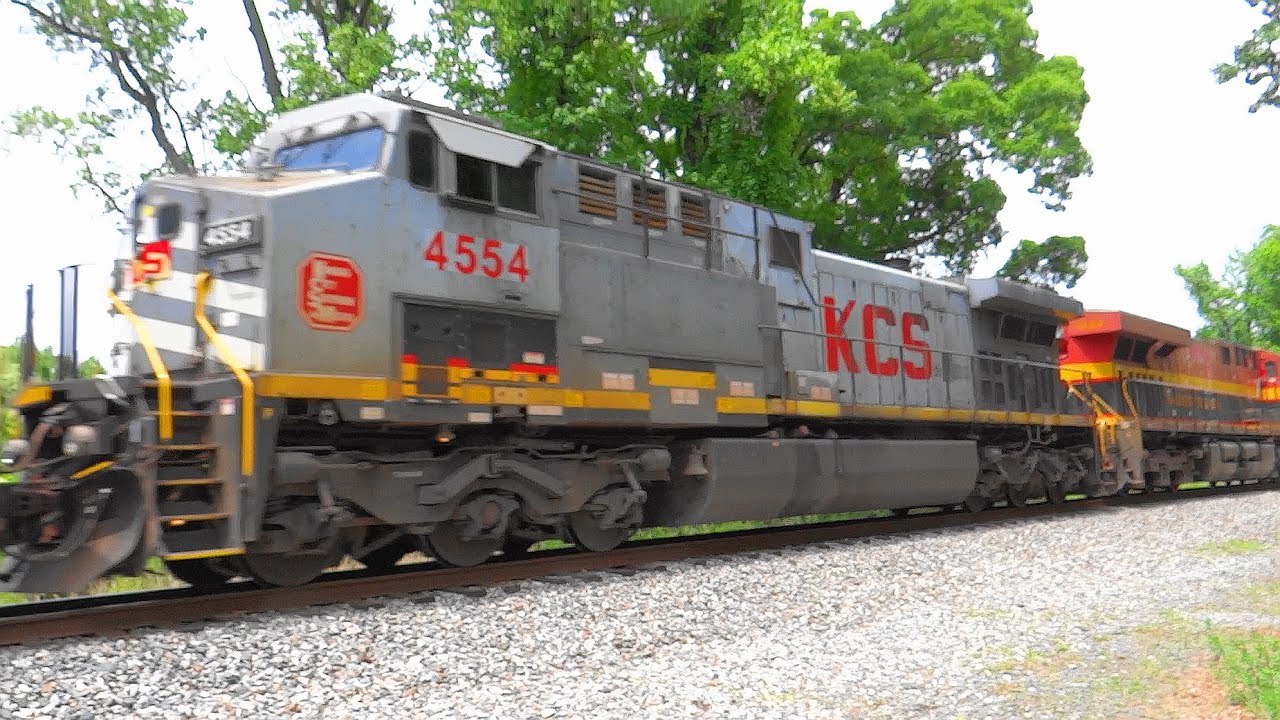Kansas City Southern Gray Ghost 👻 & Southern Belle on CSX Train 🦊 - YouTube