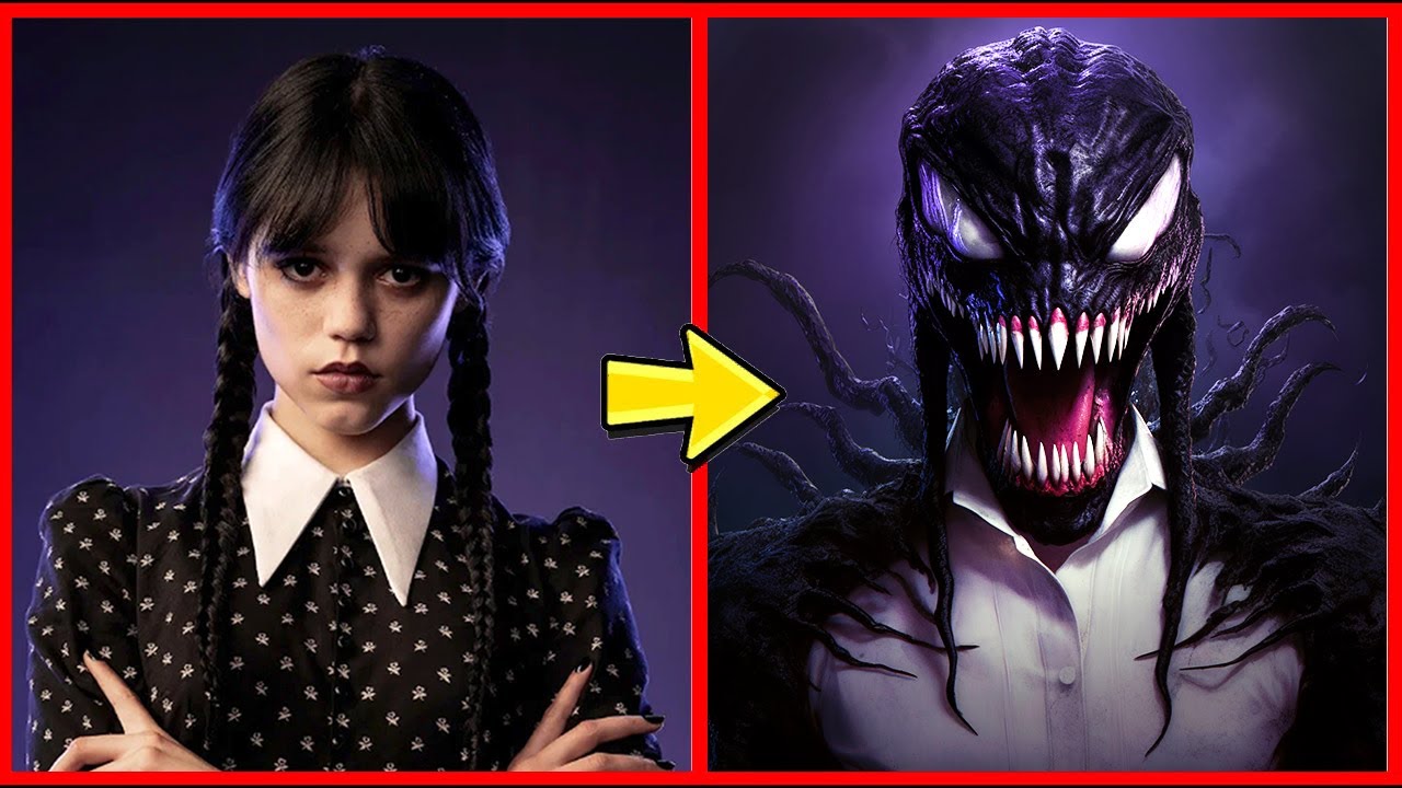 Wednesday but VENOM ! 💀 All Characters 💀 Wednesday Addams 💀 Wednesday ...