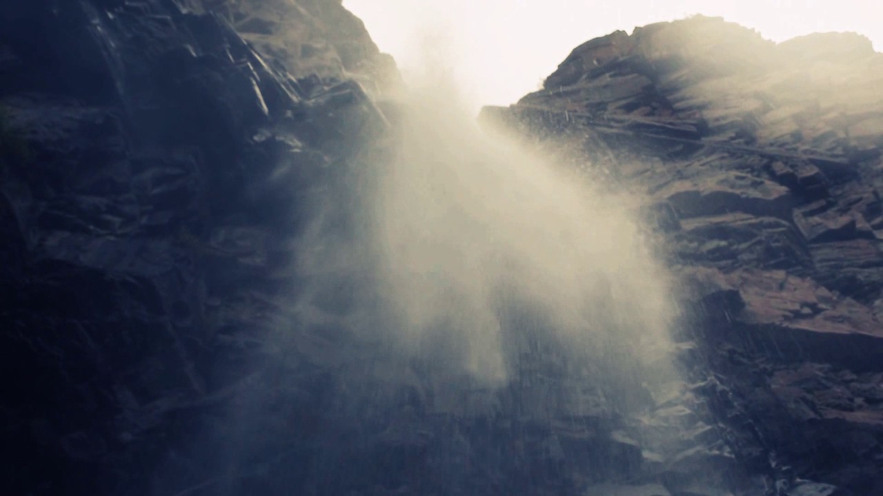 Beneath a Waterfall STOCK FOOTAGE - YouTube