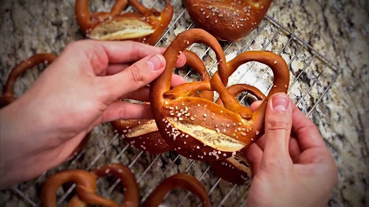 Slow Motion German Pretzel Twist Technique - Frugal Baking - YouTube