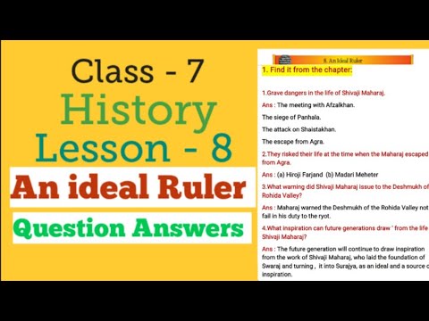 Class 7 | History | Lesson 8 | An ideal Ruler | Question Answers. - YouTube