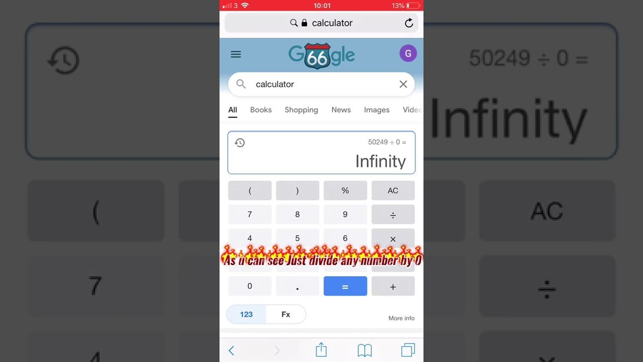 How To Get Infinity On A Calculator YouTube How To Get Infinity On A Calculator YouTube