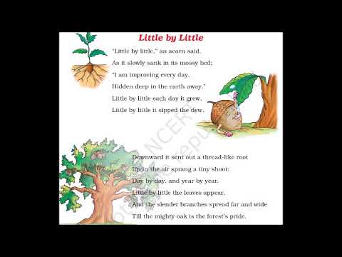 Little by little, NCERT Std 3 poem, unit 3 - YouTube