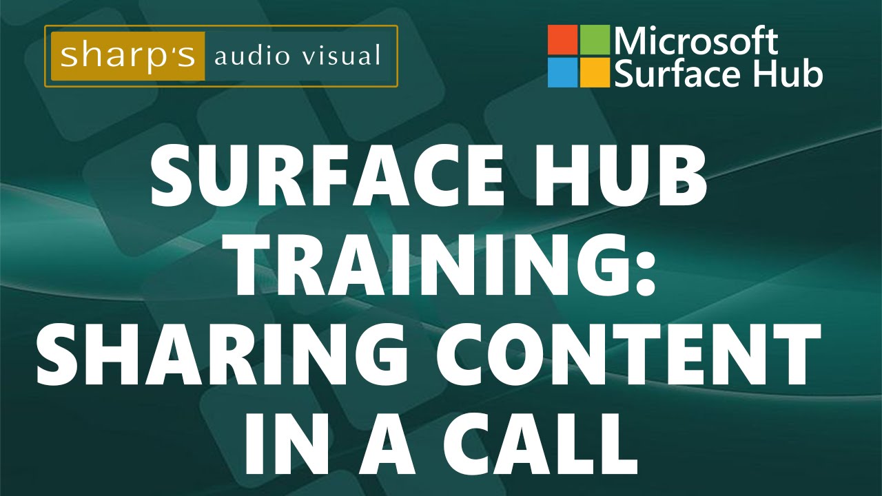 Surface Hub - Sharing Content in a Call - YouTube