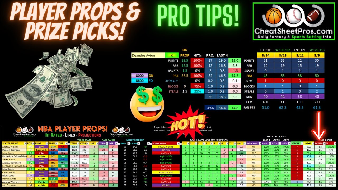 NBA Prize Picks & Player Prop TIPS! - YouTube