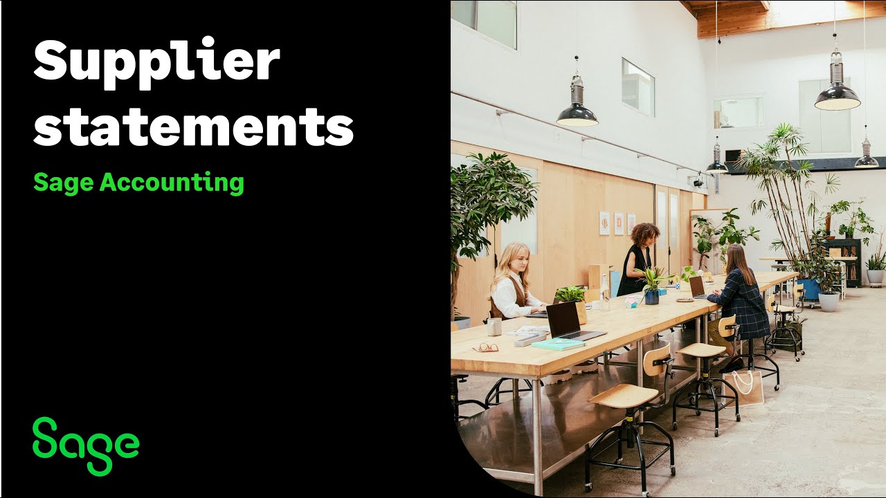 Sage Accounting (UK) - Supplier statements - YouTube
