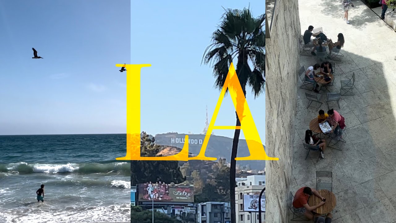 Eng뚜벅이 La여행 슈프림 더 게티 더 그로브and파머스마켓 인앤아웃 산타모니카비치 할리우드 거리 웨스트필드