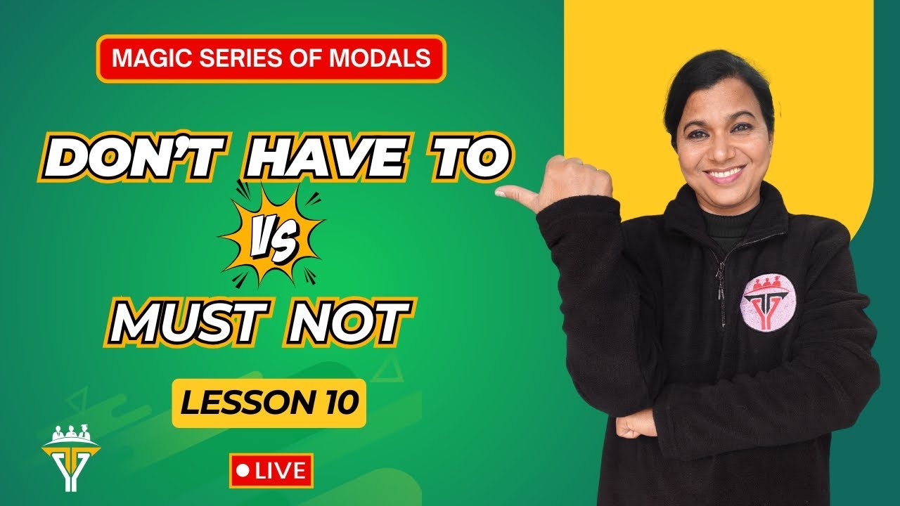 DO NOT HAVE TO vs MUST NOT | Magic Series of Modals – Lesson 10 ...