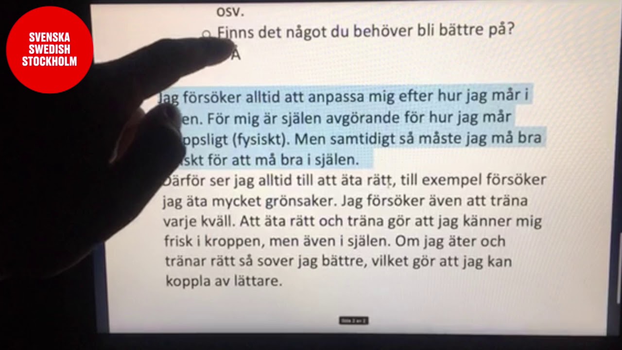 Att Skriva Om En Ny Vän Vad Du Gör För Att Må Bra Skriva På Svenska Youtube