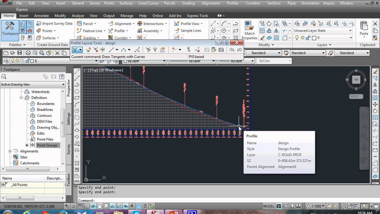 profile cut &fill - YouTube