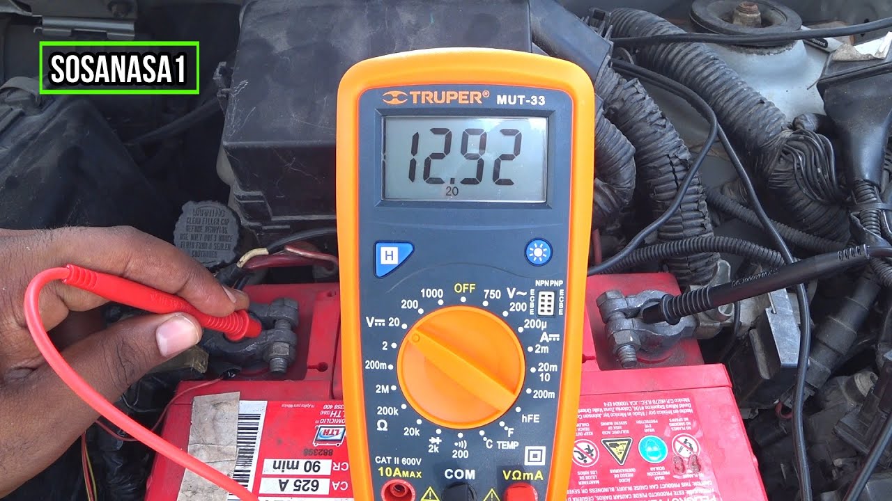 How to Test a Car Battery with a Multimeter (model 33) - YouTube