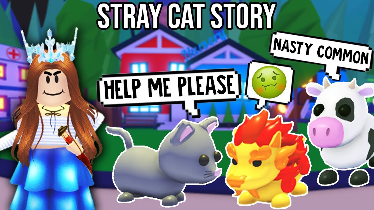 The Stray Cat Story | Roblox Adopt Me | Mini Movie | Sad Story - YouTube