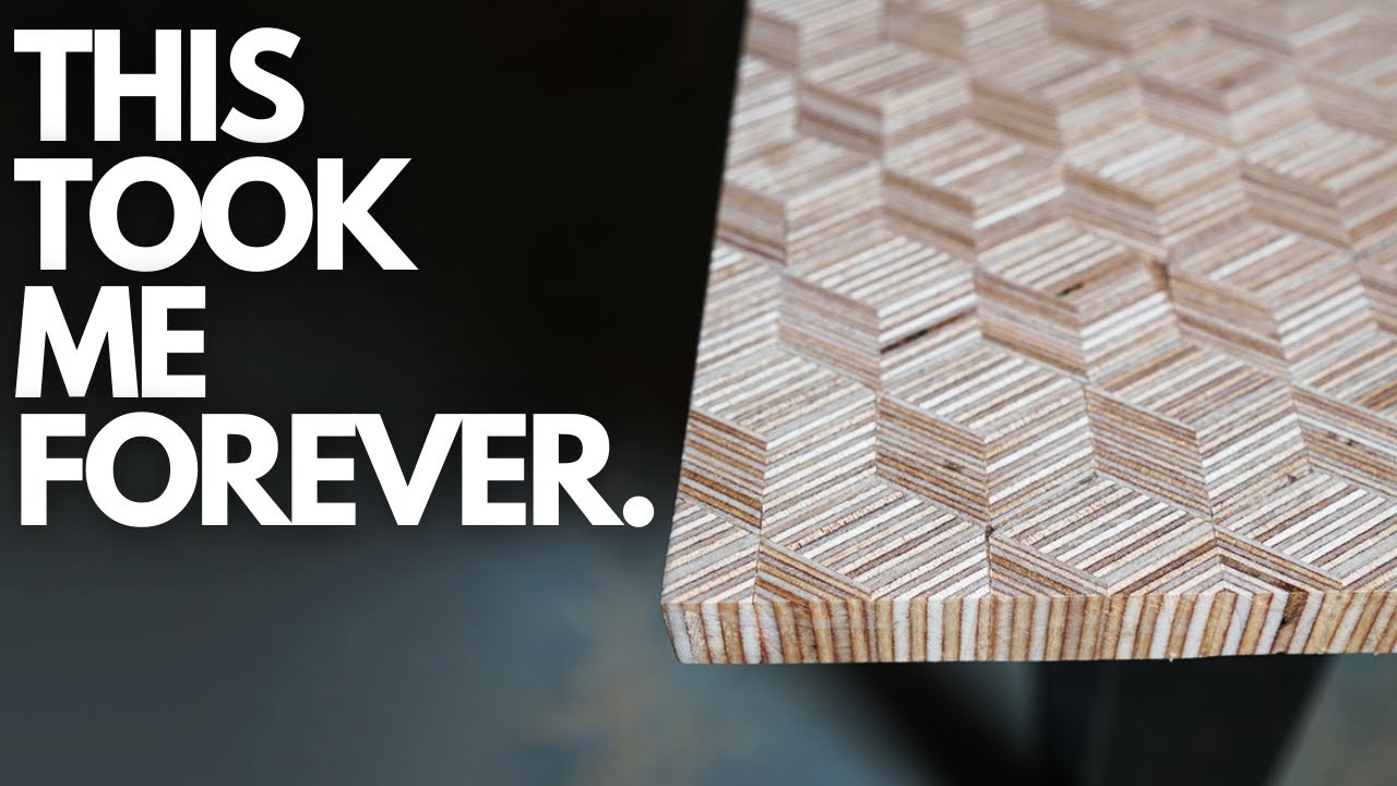Making Patterned Plywood | DIY Geometric Coffee Table - YouTube