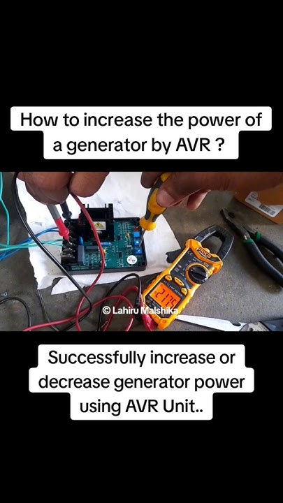 How To Adjust Generator Voltage in AVR | Generator Voltage Regulator | AVR Unit | Voltage ...