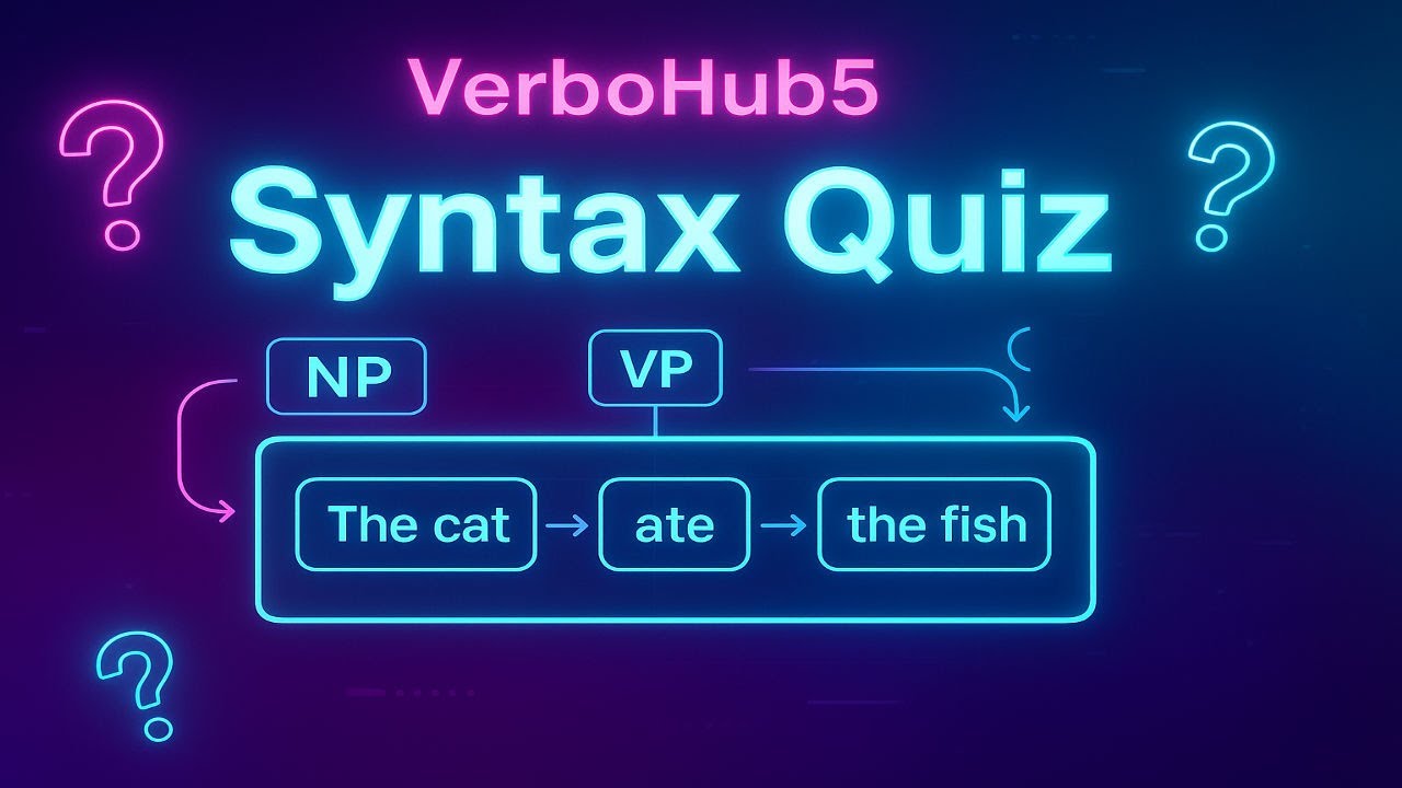 Quiz: Syntax |Linguistics| VerboHub5 - YouTube