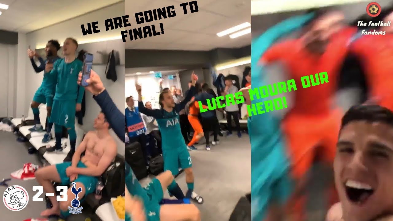 Tottenham Players Changing Room Celebration AJAX 2-3 SPURS UCL 2019 ft ...