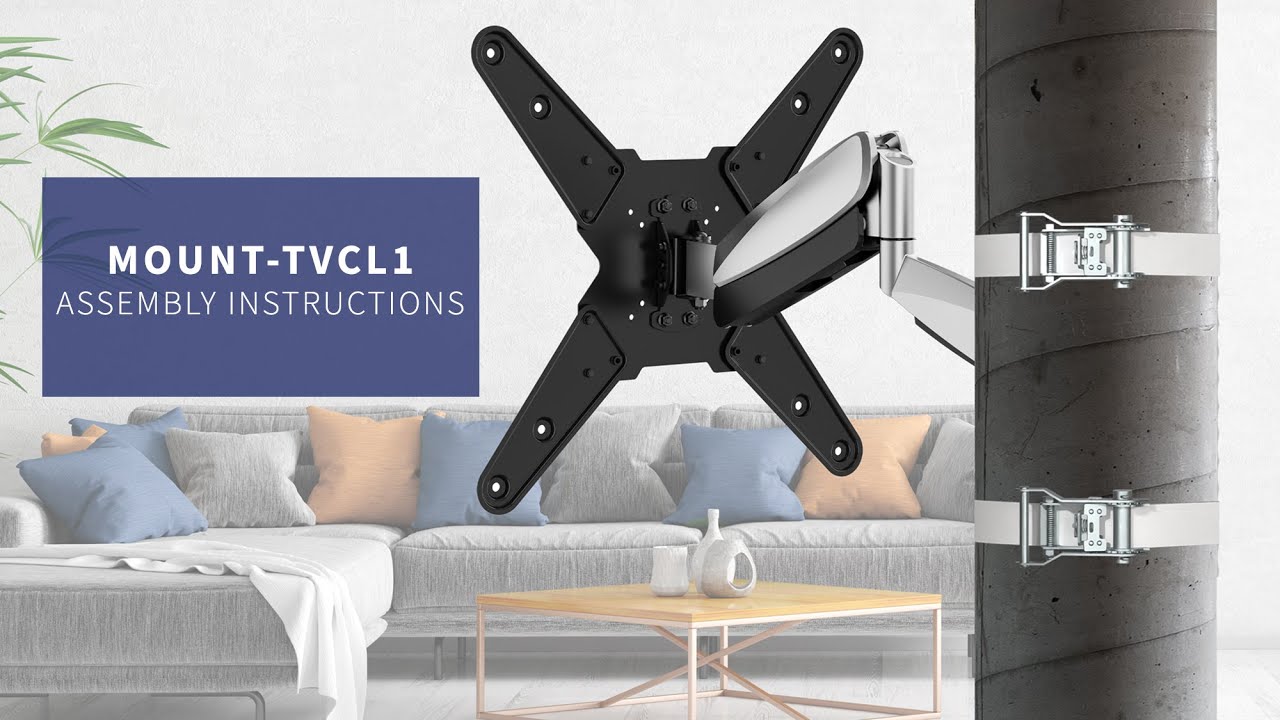 MOUNT-TVCL1 Exposed Column Pneumatic Arm TV Mount for 40" to 70" TVs ...