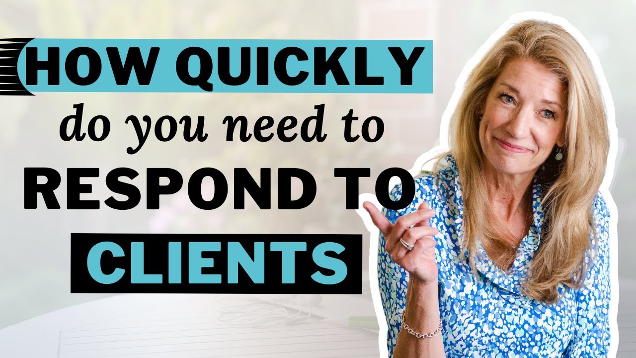 How Quickly Do You Need to Respond to Clients? - YouTube