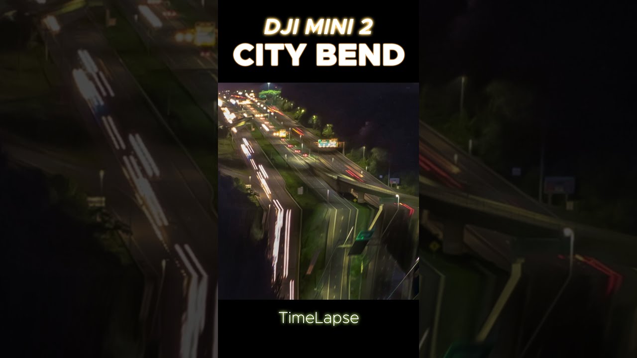 DJI MINI 2 Night Photography TimeLapse CITY BEND shorts