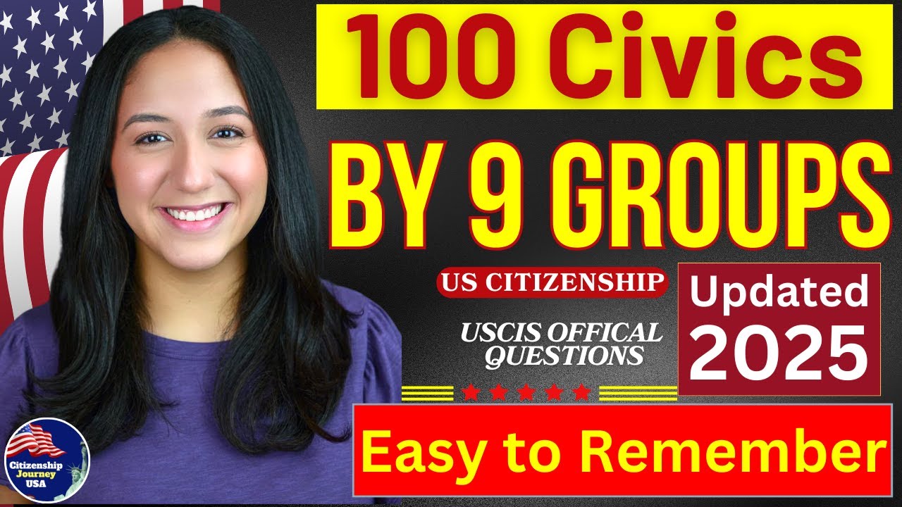 2025 U.S. Citizenship Interview | 100 Civics Questions in 9 Groups ...