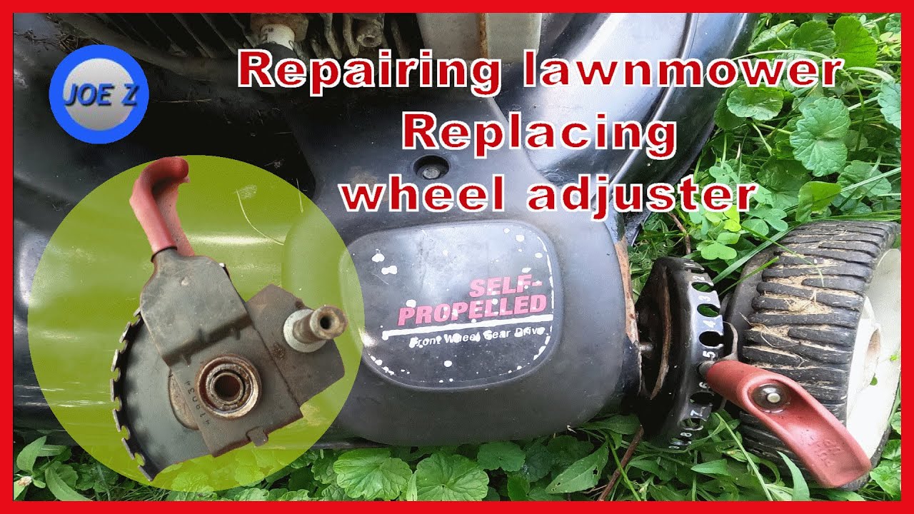 Repairing lawnmower wheel adjuster - YouTube