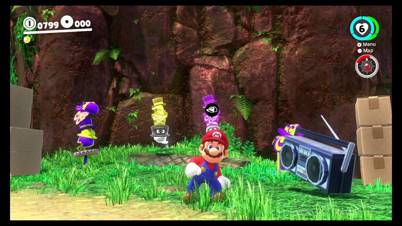 Super Mario Odyssey - Dancing To The Crazy Cap Store Boom Box - YouTube