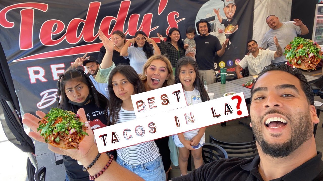 Teddy's Red Tacos... Best Tacos in LA, California!? - YouTube