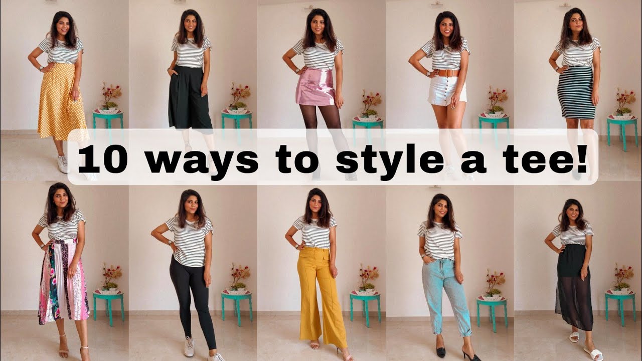 10 Ways To Style a Striped Tee | How to style a tee in different ways ...