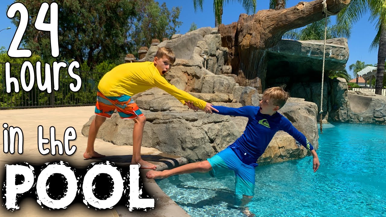 LAST TO LEAVE THE POOL WINS! - YouTube