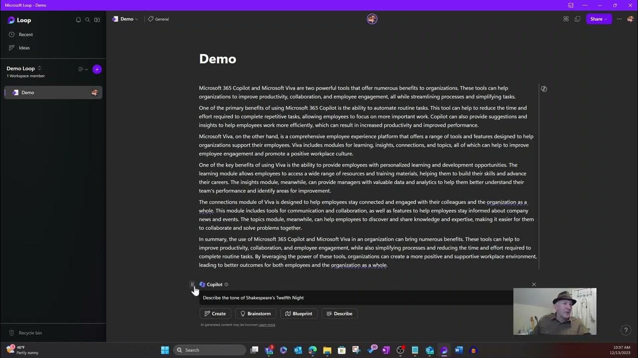 The 12 Days of Copilot – Day 8 Microsoft 365 Copilot in Microsoft Loop –HLS Show Me How - YouTube