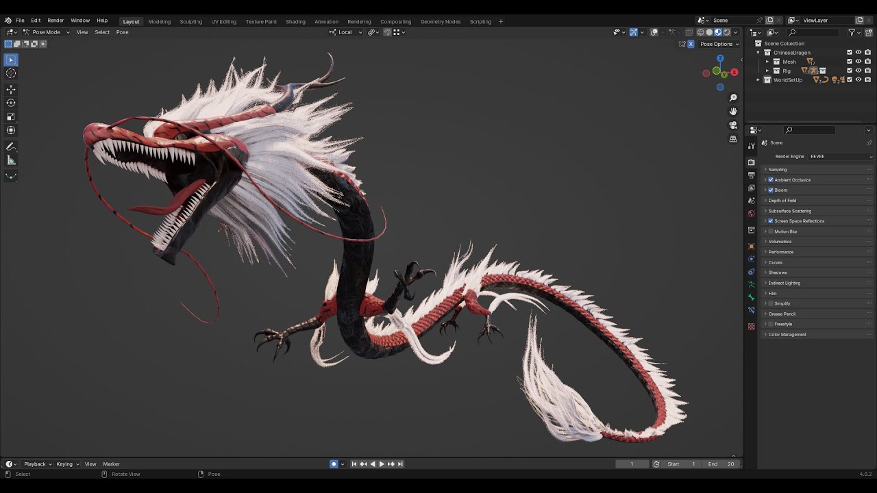 Chinese Dragon Rig in Blender - YouTube