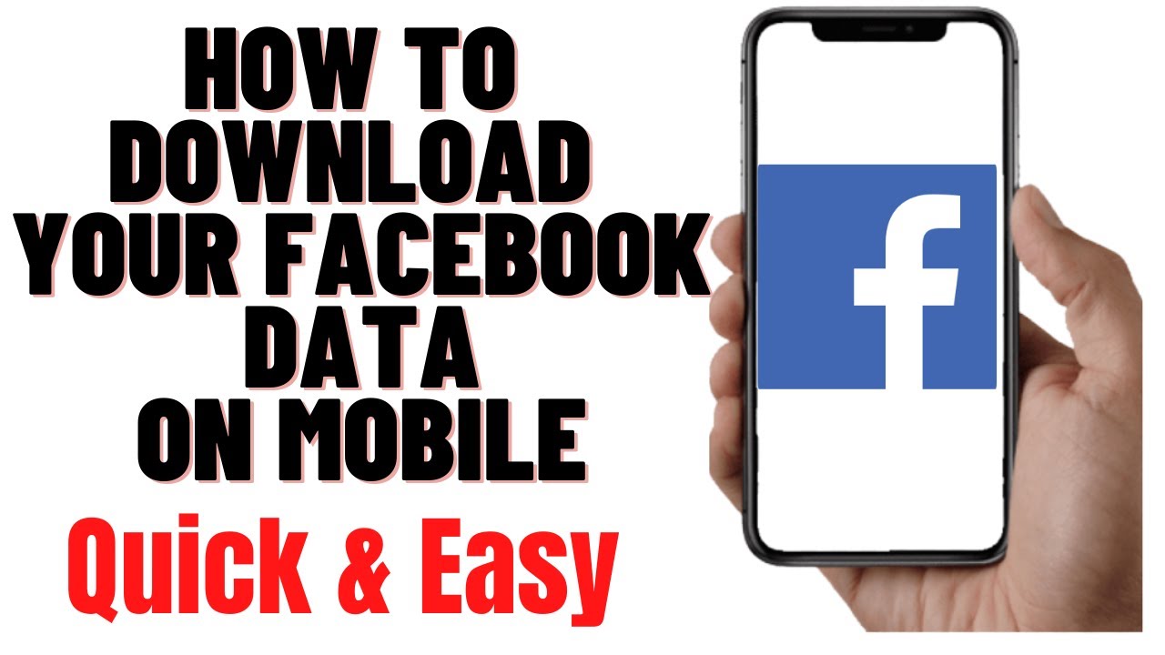 HOW TO DOWNLOAD YOUR FACEBOOK DATA ON MOBILE - YouTube