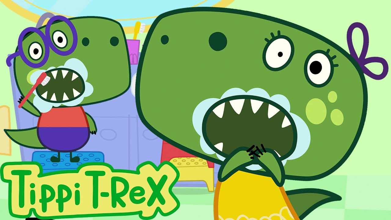 Los T-Rex Cuidan sus Dientes (This is the way) | Tippi T-Rex Episodios ...