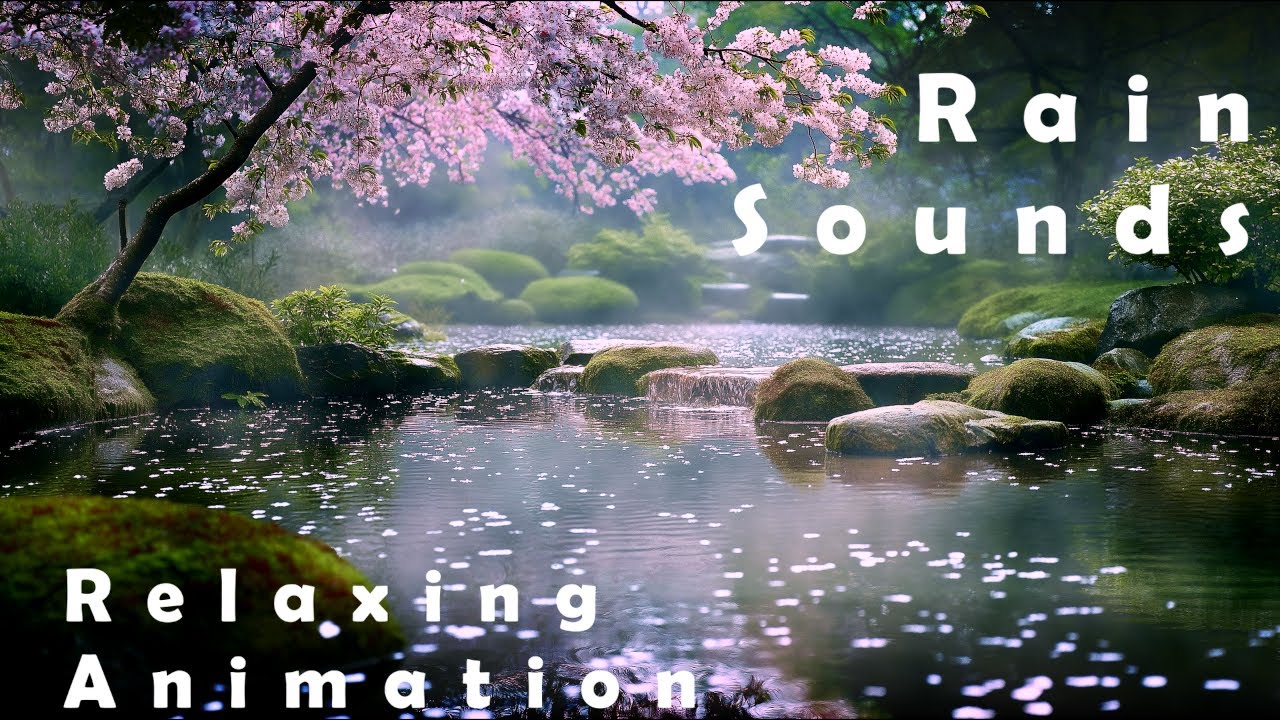 8H 🌧️ Spring Rain in a Japanese Garden | Relaxing Nature Sounds - YouTube