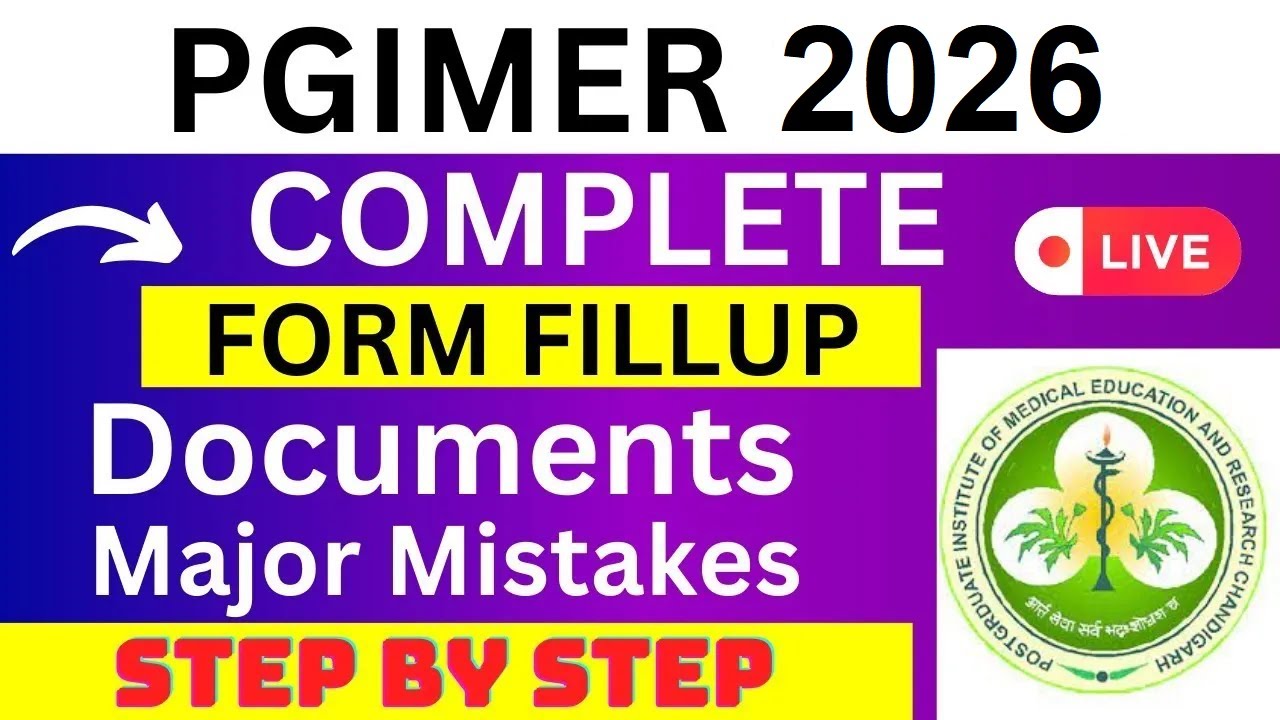 PGIMER 2024 Application Form - PGIMER Registration 2024| How To Fill ...