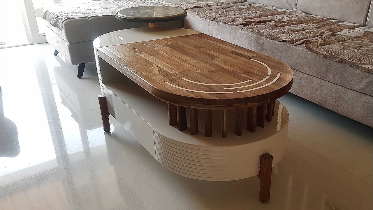 Designing and developing coffee table with multiple material || D7 ...