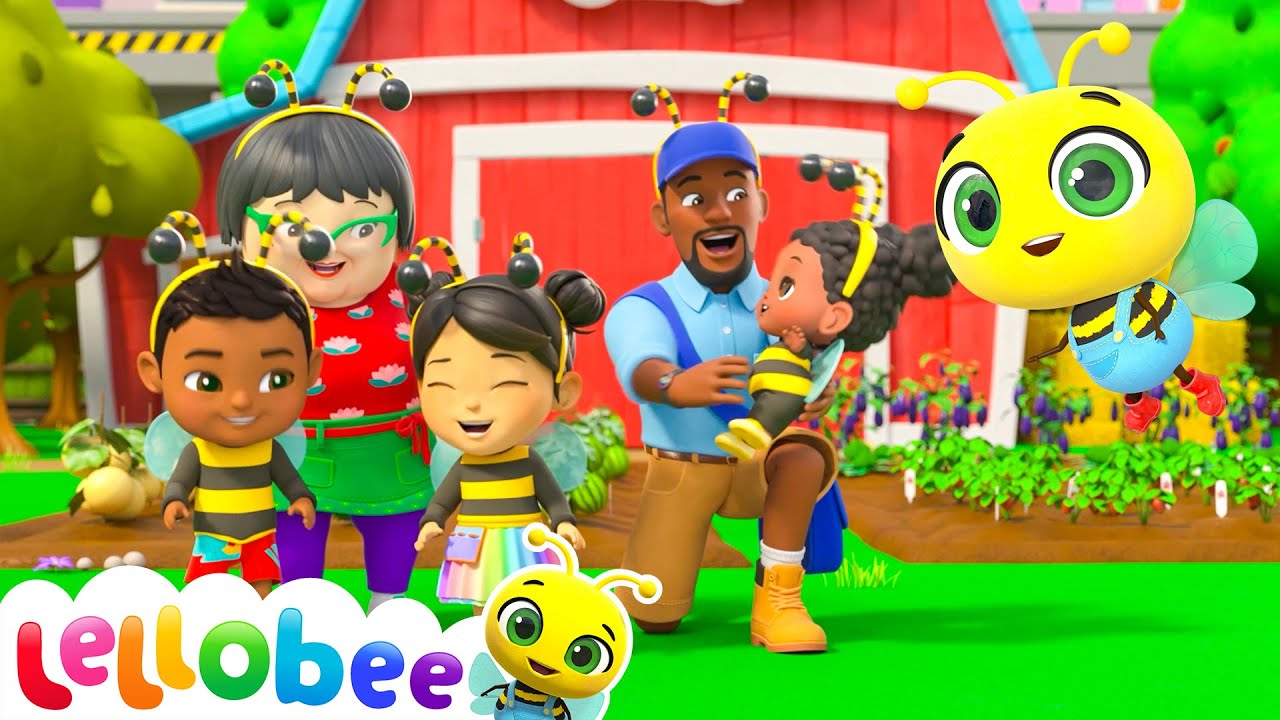 The Bumble Bee Dance | Lellobee City Farm 🍯 Lellobee Kids Songs ...