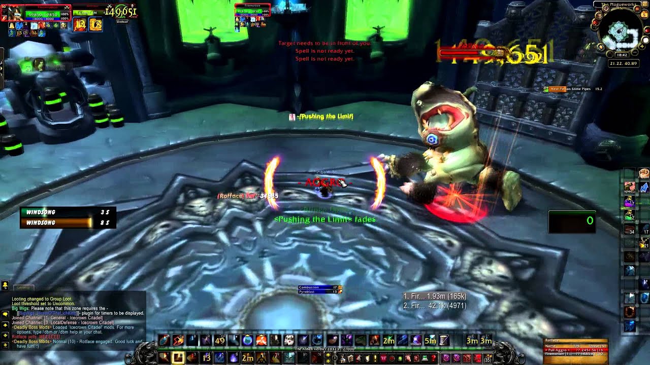 Wow Mop: 80 mage solo Rotface - YouTube