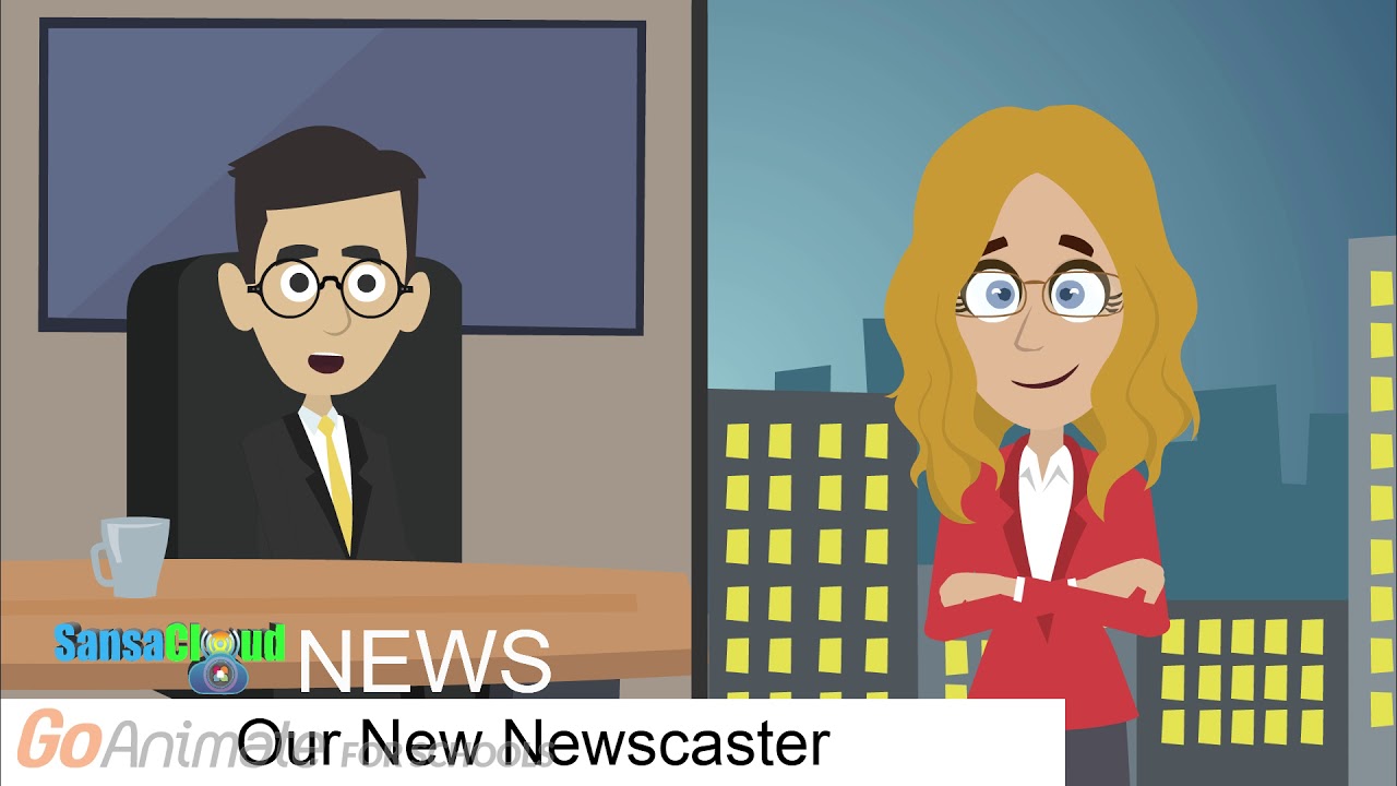 Our New Newcaster for SansaCloud News [GoAnimate] - YouTube