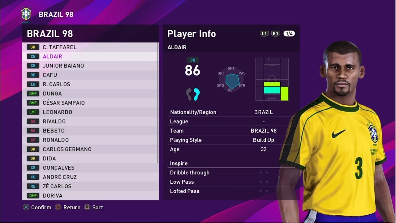 eFootball PES 2020 - BRAZIL 98 PREVIEW - YouTube