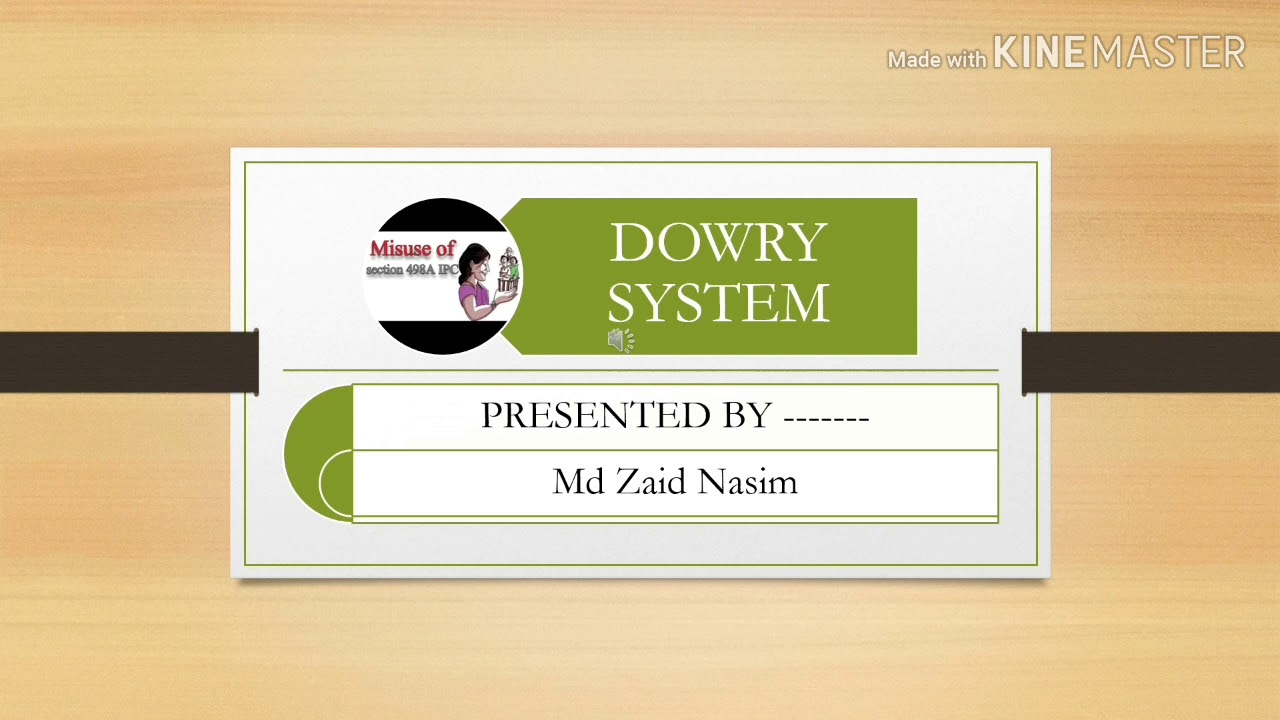 PowerPoint presentation on on dowry system (ppp) on dowry system - YouTube
