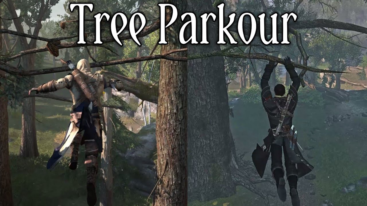 AC 3 vs AC Rogue - Tree Parkour Comparison. #assassinscreed - YouTube
