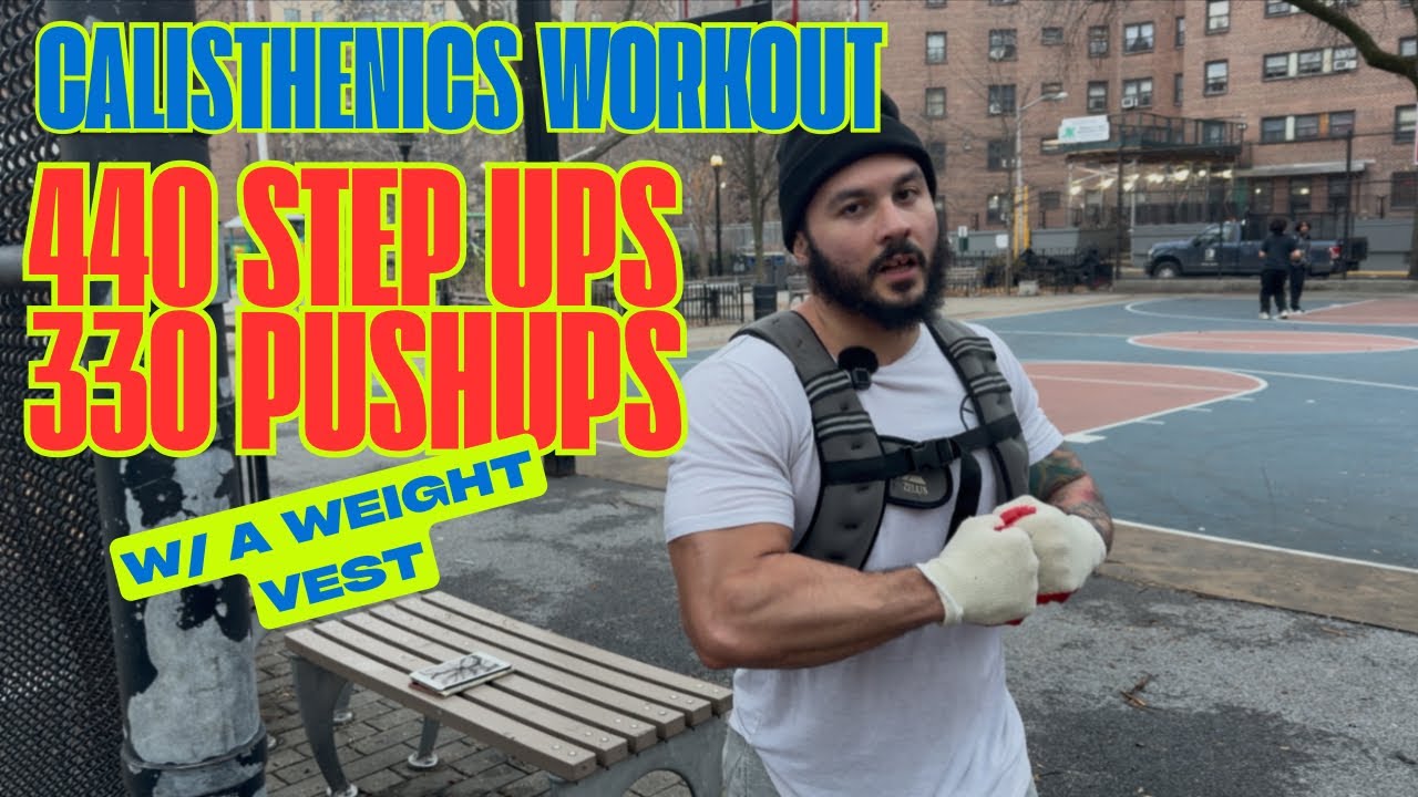 440 Step Ups + 330 Pushups w/ a Weight Vest | Eric Rivera - YouTube