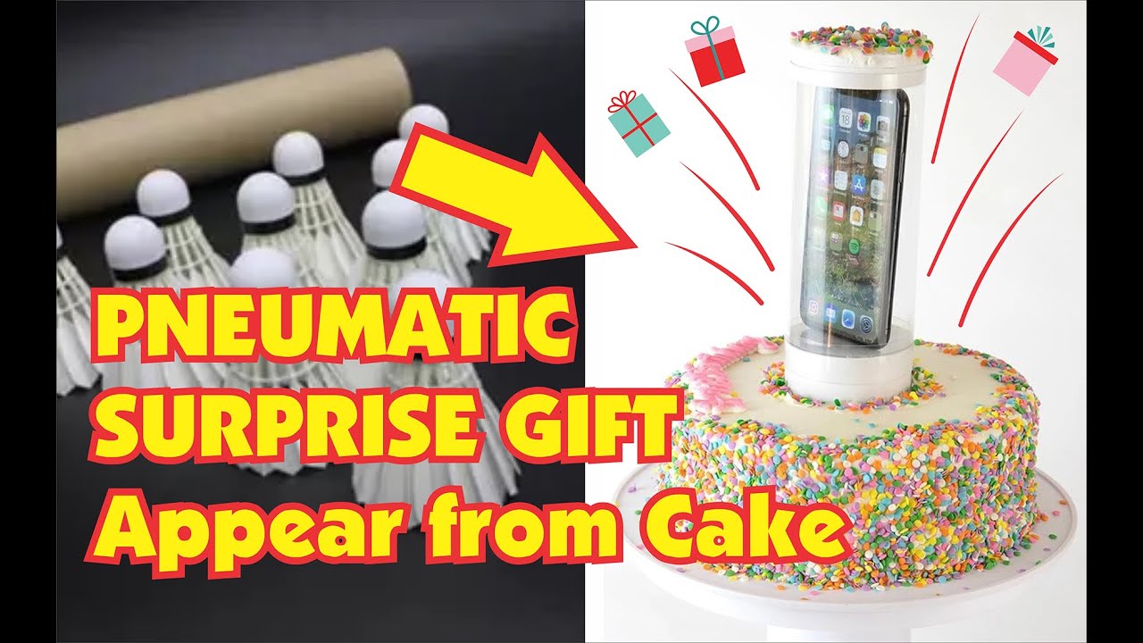 How to Make Cake Surprise, from shuttlecock container. - YouTube