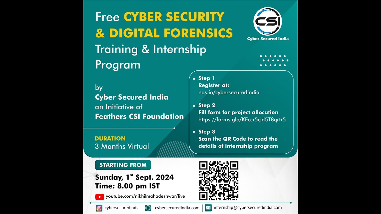 Cyber Security and Digital Forensics Training and Internship Program by ...