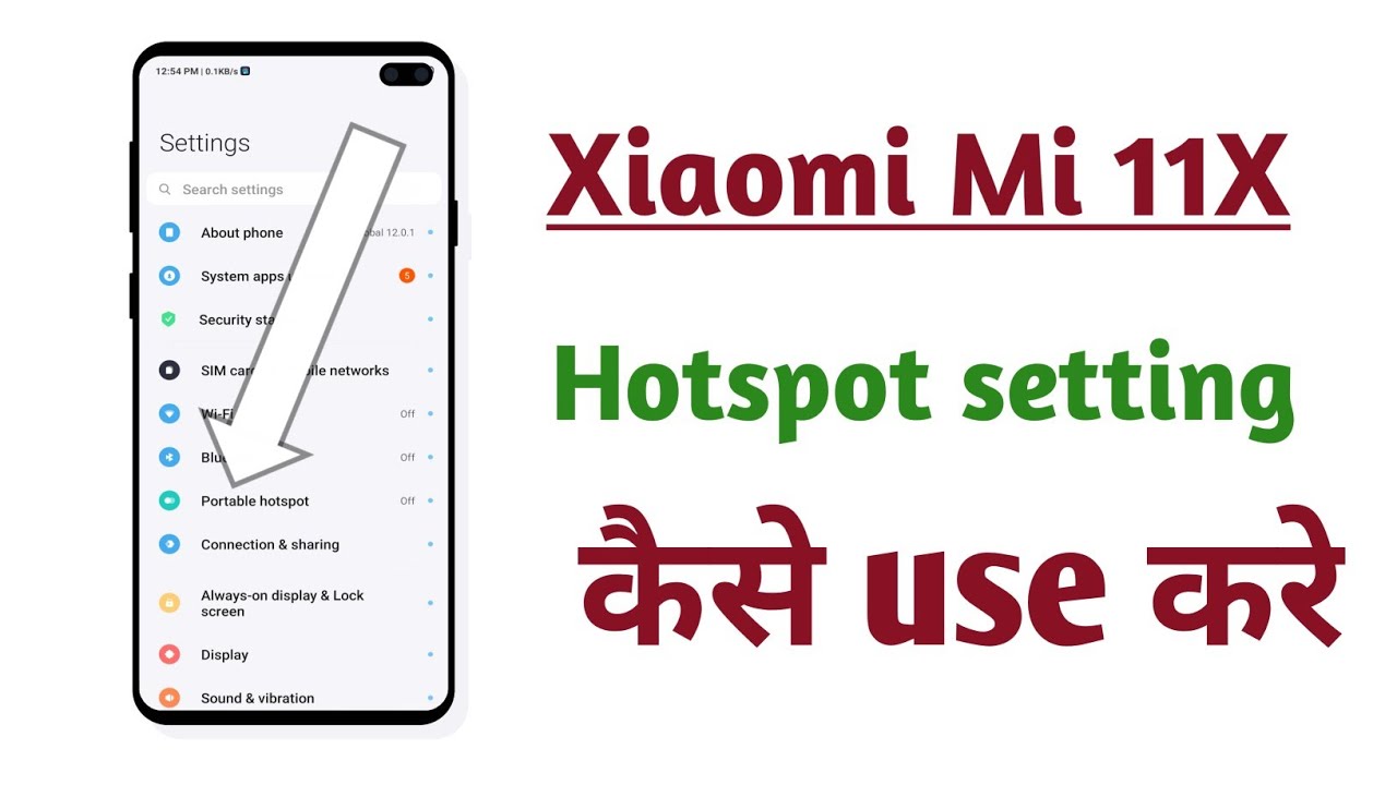 Xiaomi Mi 11X , Hotspot setting How to use - YouTube