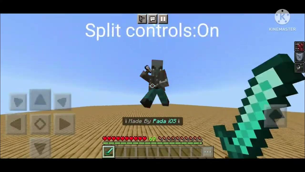 Split controls vs nonsplit [Minecraft PE] - YouTube