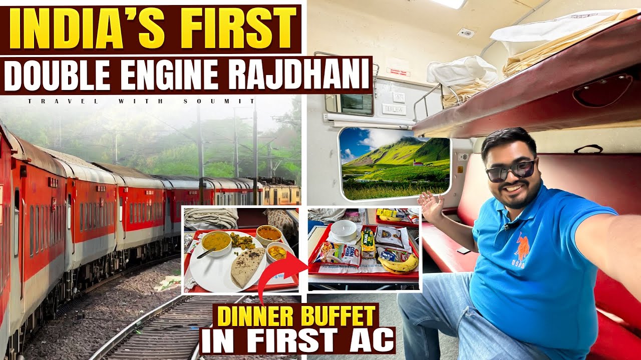 MUMBAI to DELHI in VANDE RAJDHANI | FIRST AC journey with UNLIMITED ...