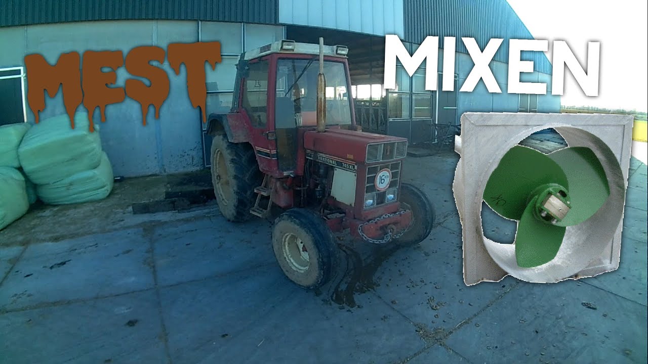IH 745xl mestput mixen - Op de terp - YouTube