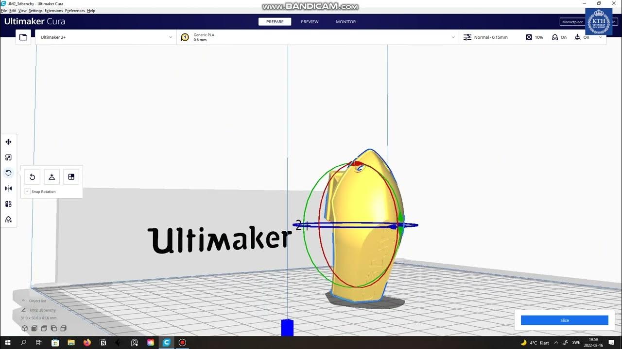 Introduction To Cura Kth 3d Printing Youtube